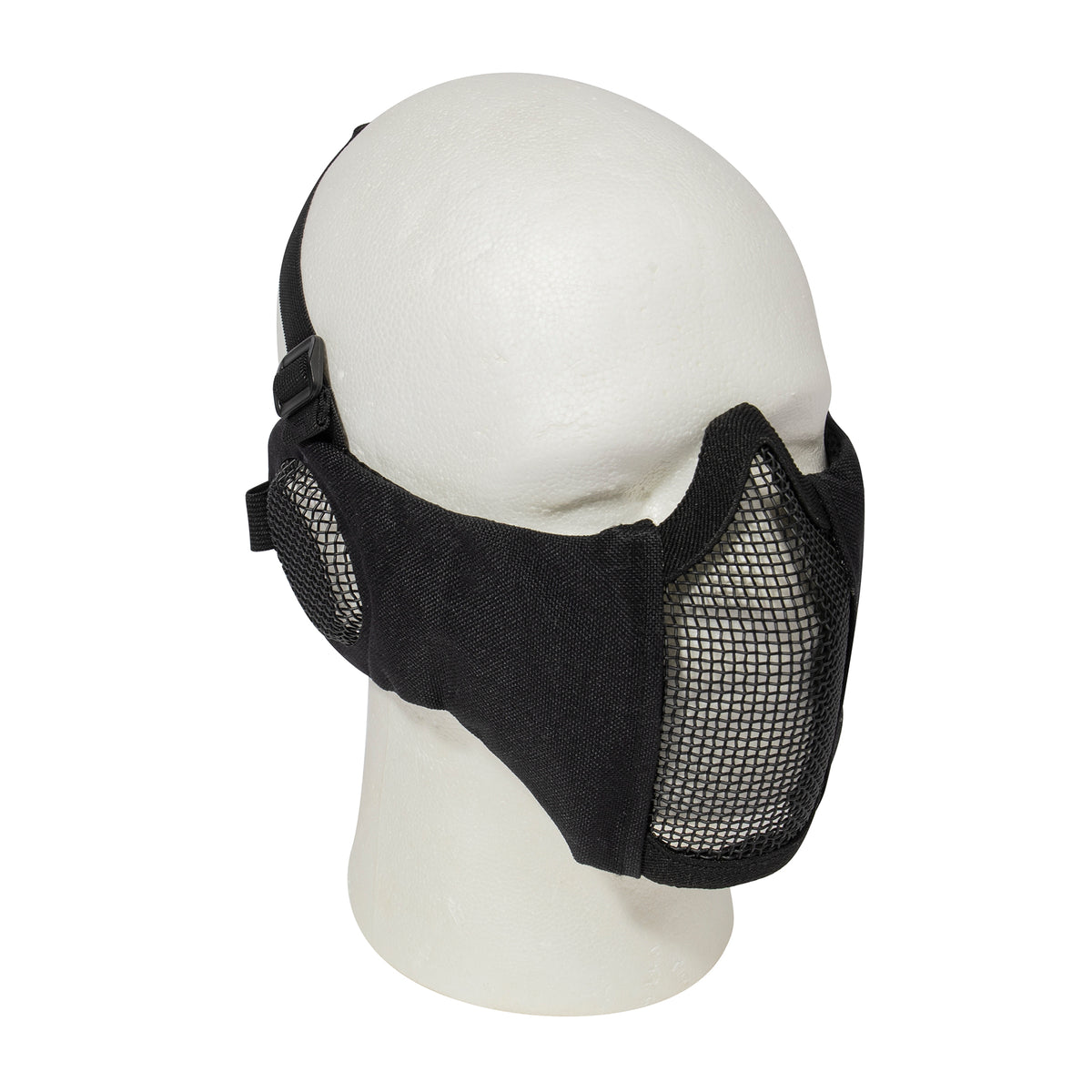 Steel Half Face Mask With Ear Guard - Black – Top Tier Tactical